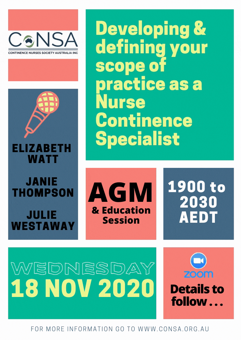 CoNSA events - CoNSA - Continence Nurses Society Australia